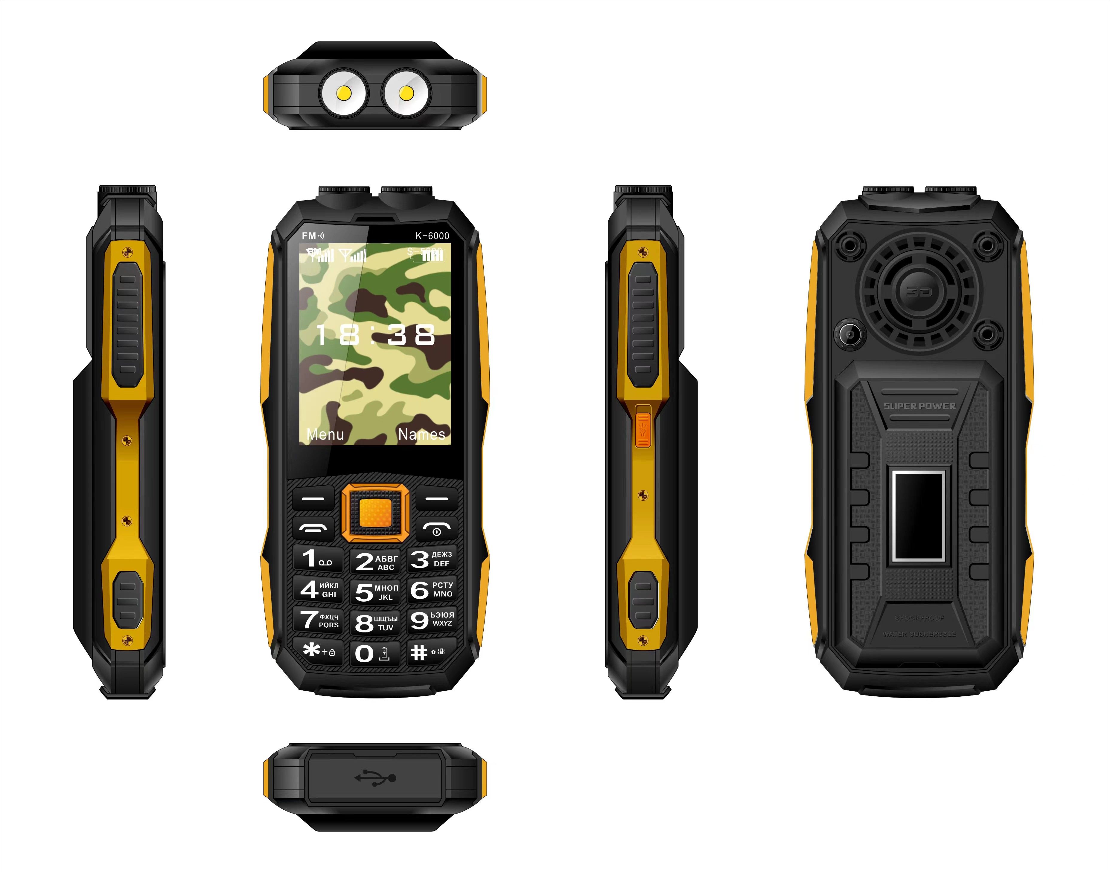 K6000 Bar Phone 2.8inch 2g Keyboard Mobile Phone With Loud Speaker ...