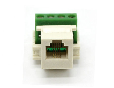Modular Jacks Cat3 Keystone Jack Module Utp 6p4c Screw Type Telephone ...