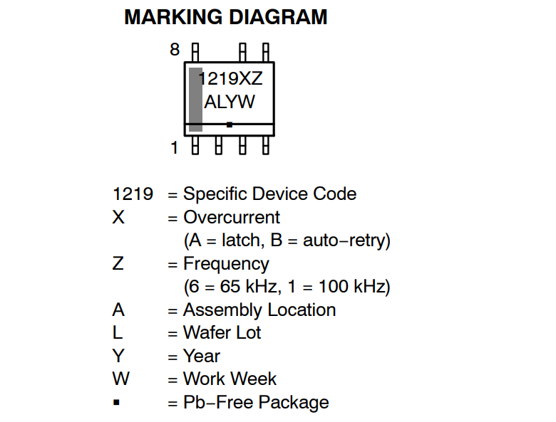 Ncp1219ad65r2g（switching Controllers Ana Pwm Controller&pwm Controller, Adjustable Skip Level ...