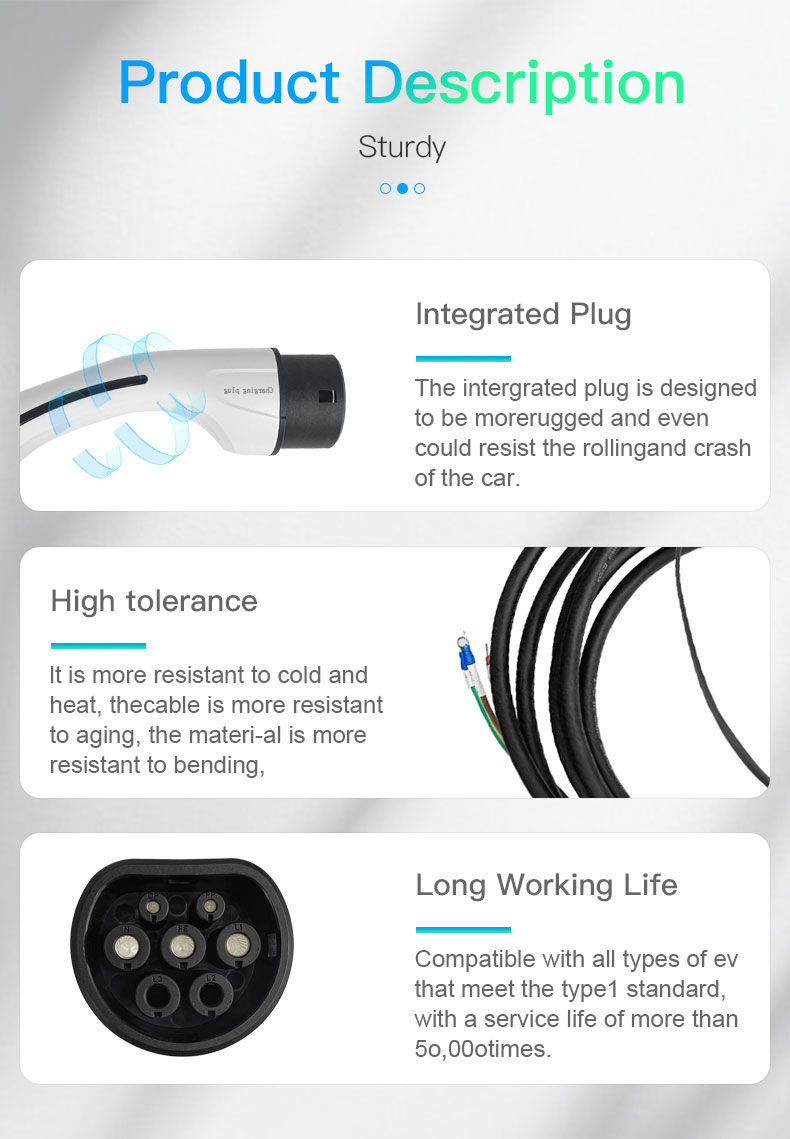 7kw Type2 Ev Charging Cable 32a 250v 5m Tpu Cable Or Customized Length ...