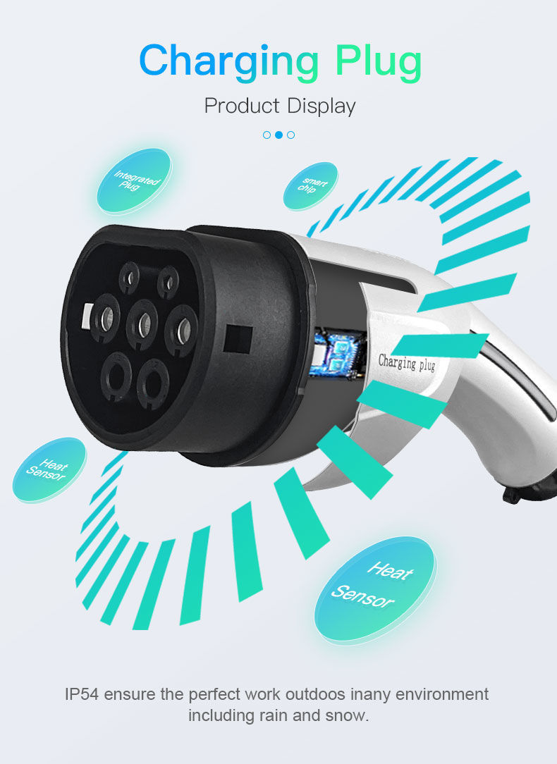 7kw Type2 Ev Charging Cable 32a 250v 5m Tpu Cable Or Customized Length ...