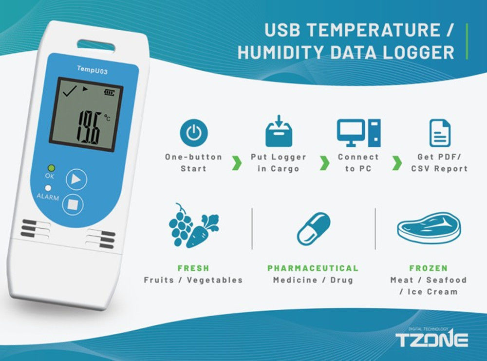 Buy Wholesale China Tempu03 Multi-use Temperature Data Logger Plug-and ...