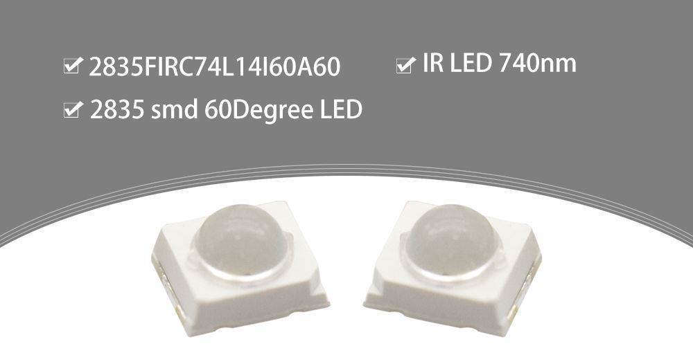 740nm Wavelength Far Red Ir Led 2835 Dome Lens Smd Infrared Led 60 ...