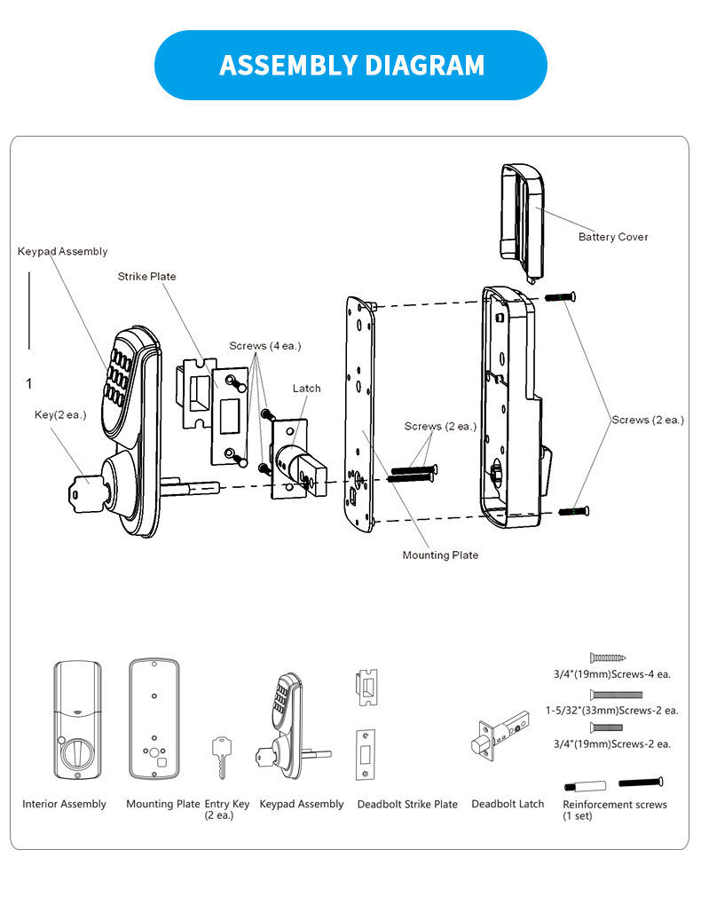 Home Solid Normal Smart Code Door Lock Smart Lock Without Handle ...
