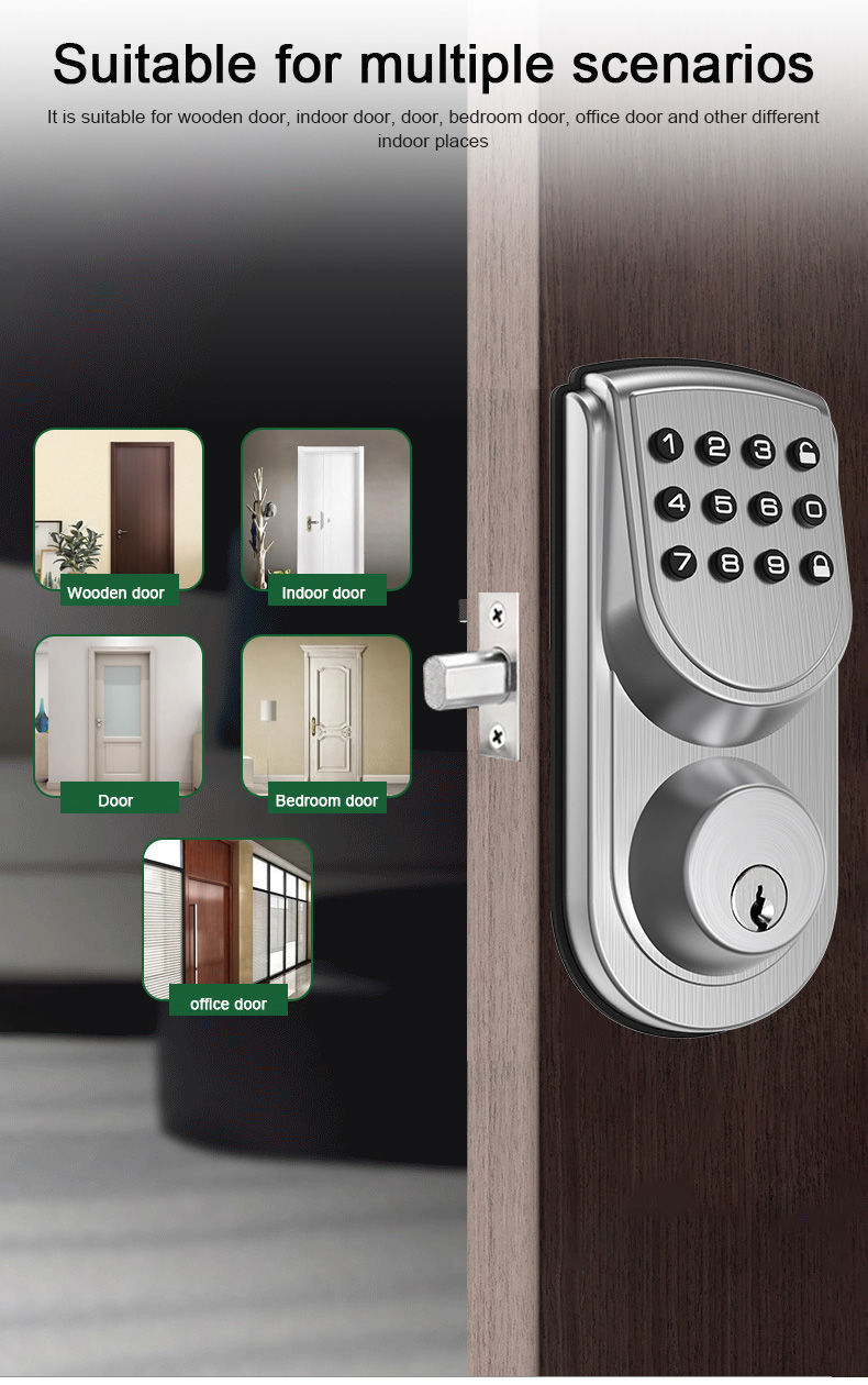 Home Solid Normal Smart Code Door Lock Smart Lock Without Handle ...