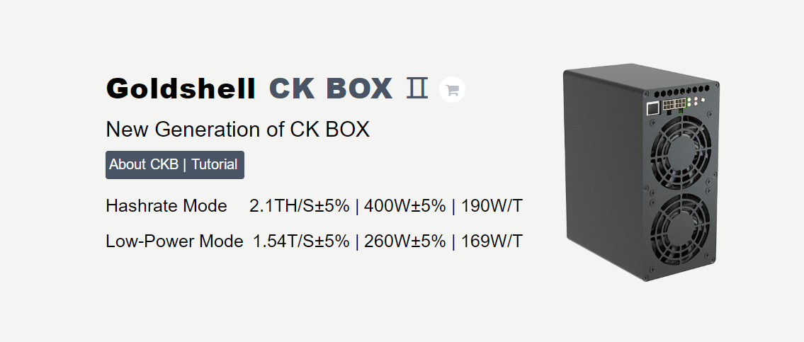 Buy Wholesale China Brand New Goldshell Ck-box ⅱ 2.1th/s Crypto Ckb ...