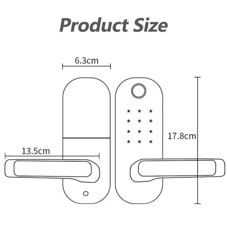 Simple Economical Smart Door Lock 5 Unlock Ways Smart Lock Front Door ...
