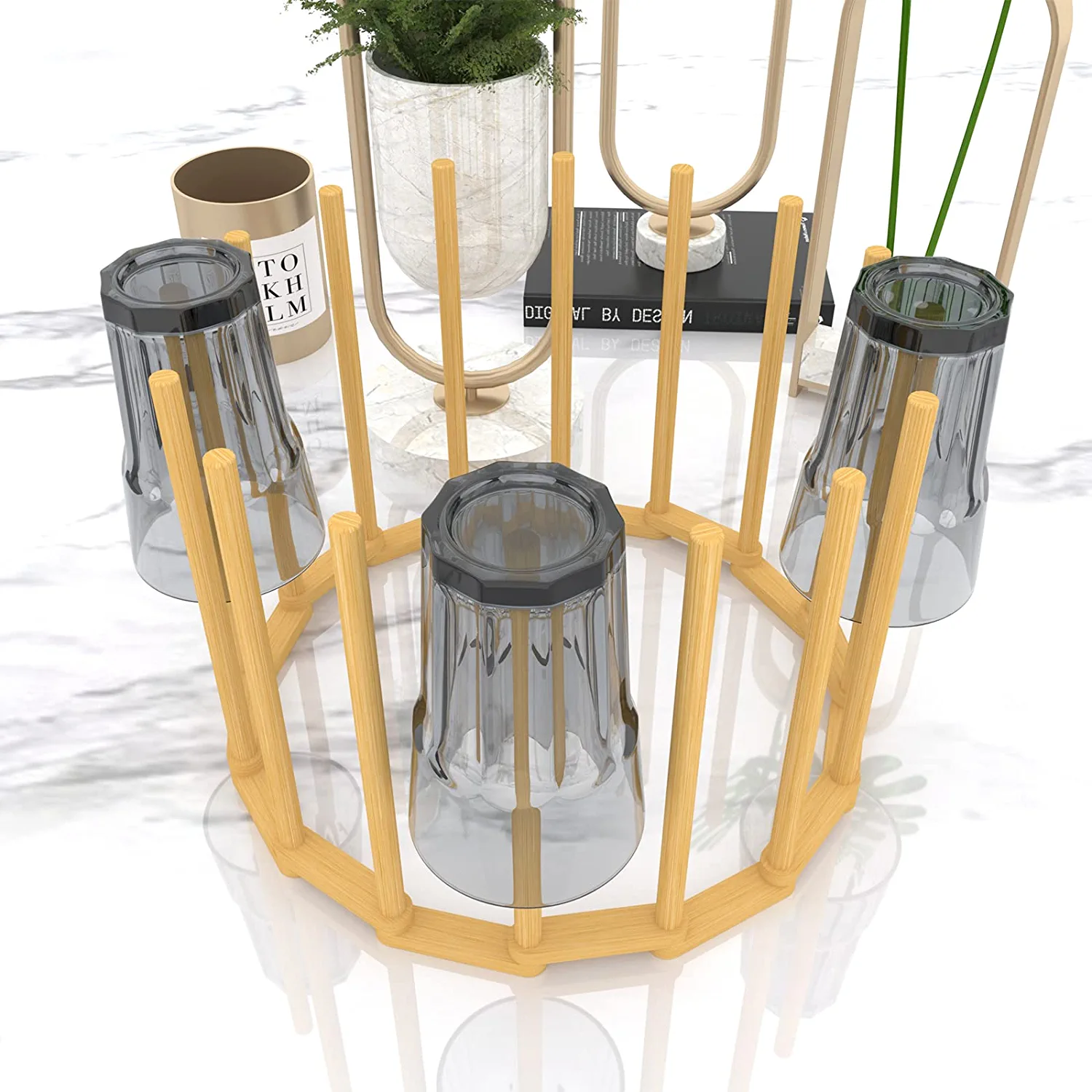 High Quality Natural Bamboo Kitchen Countertop Multifunctional Drying ...