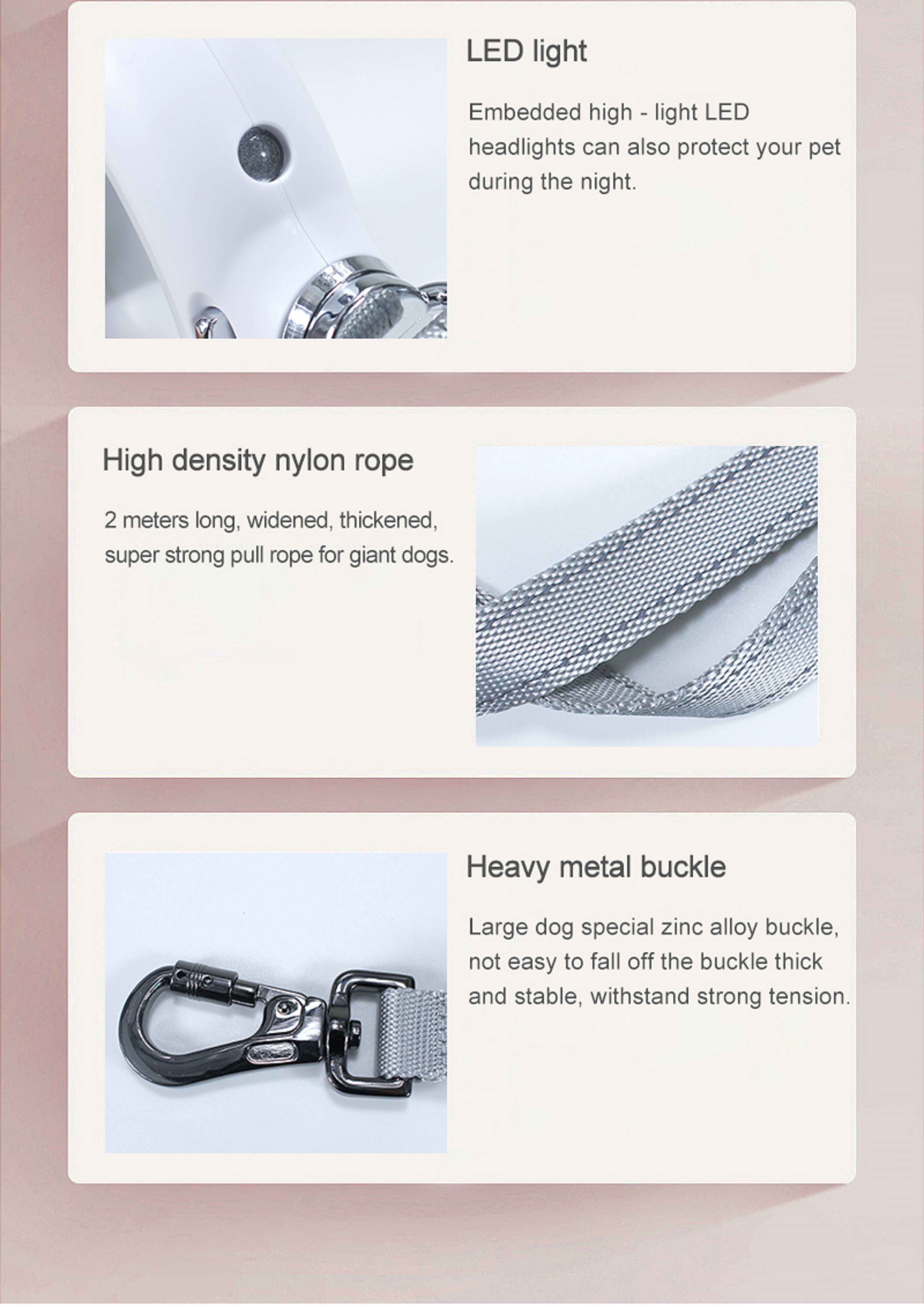 Buy Wholesale China Portable Retractable Pet Leash Ring 2m With Garbage ...