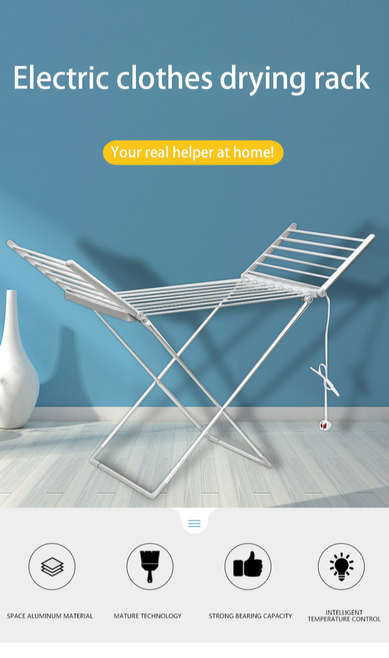 Foldable 45-55℃ Constant Temperature Electric Heated Drier Clothes ...