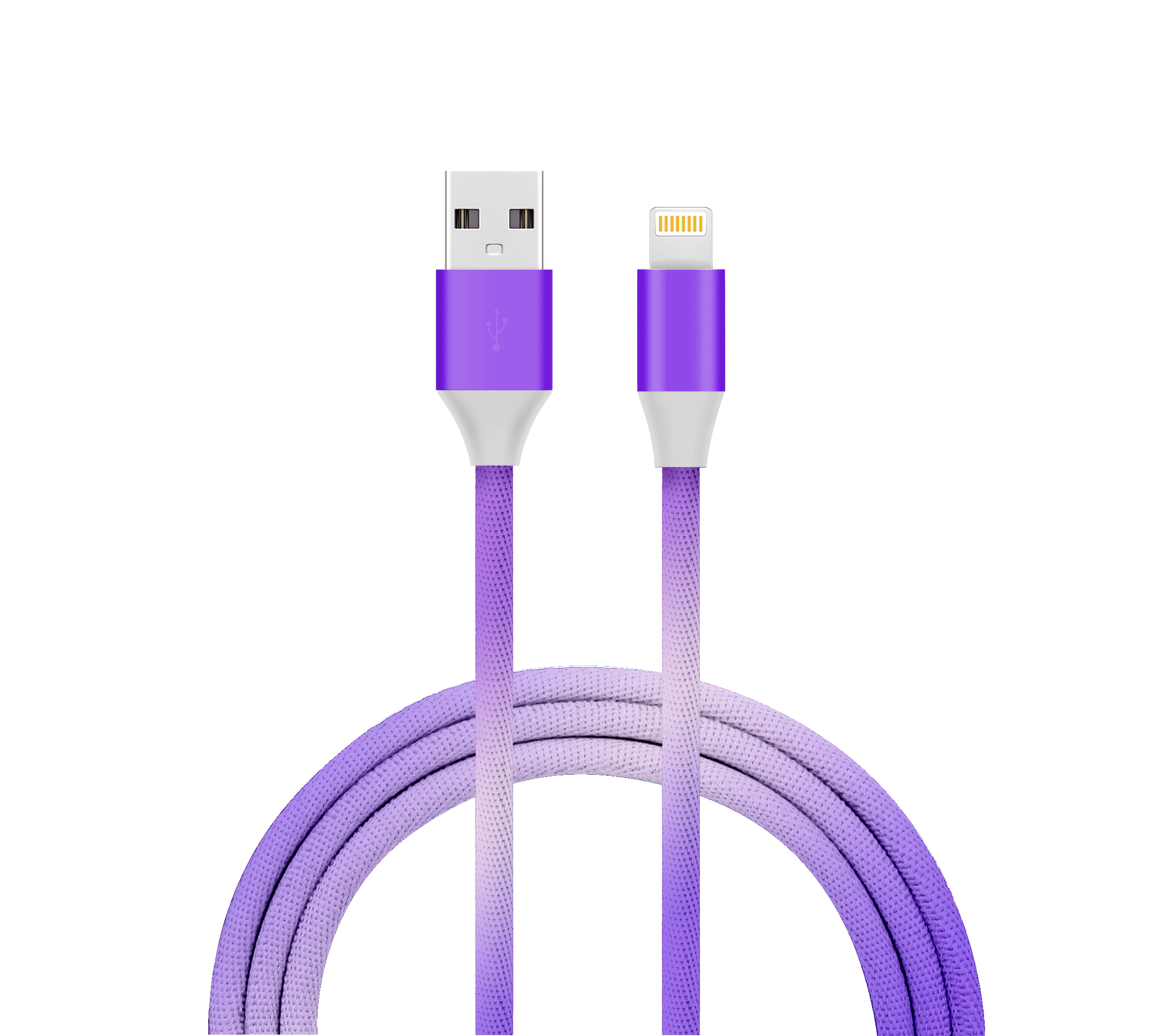 High Stretch Yarn Braided Charging Cable Usb A To Type-c Lightning ...