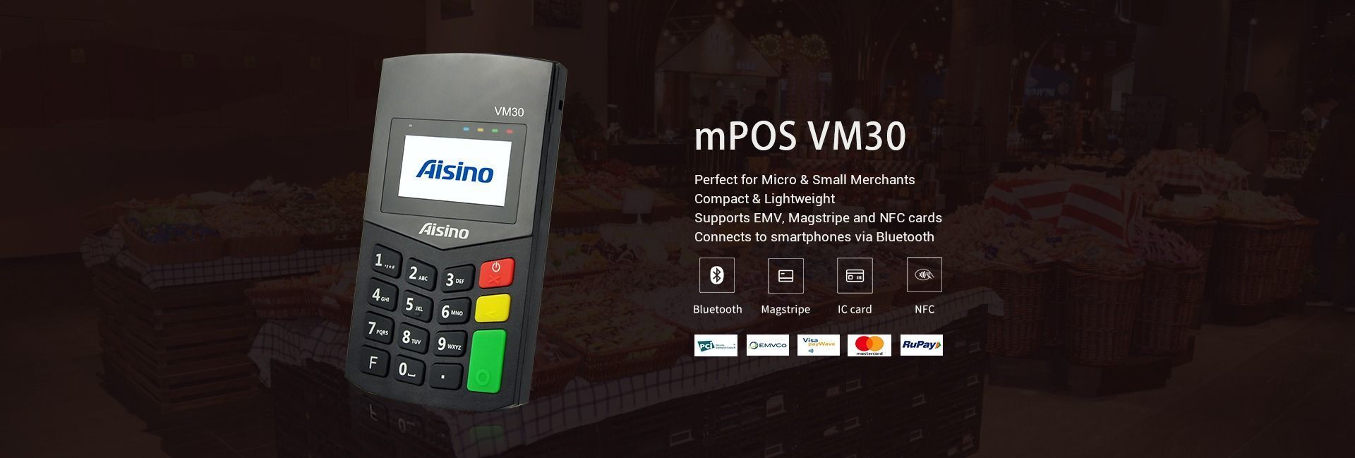 Buy Wholesale China Pos System Payment Terminal Mpos With Physical ...