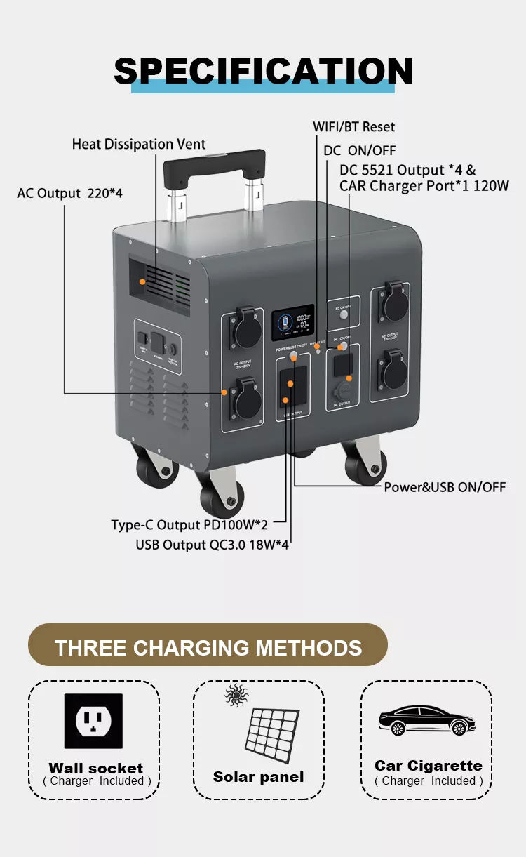 Dbtpower Off Grid Outdoor Camping 3000w Solar Generator Solar Charging ...