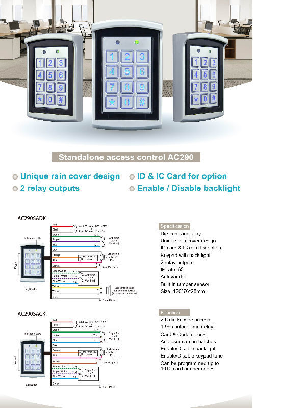 Bulk Buy China Wholesale Metal Access Control With Standalone Keypad ...