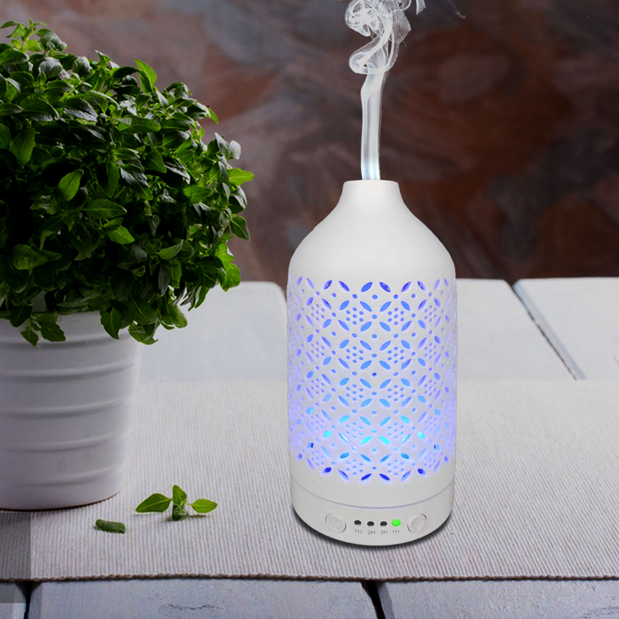 White Ceramic Essential Oil Diffusers,aromatherapy Diffuser Small Room ...