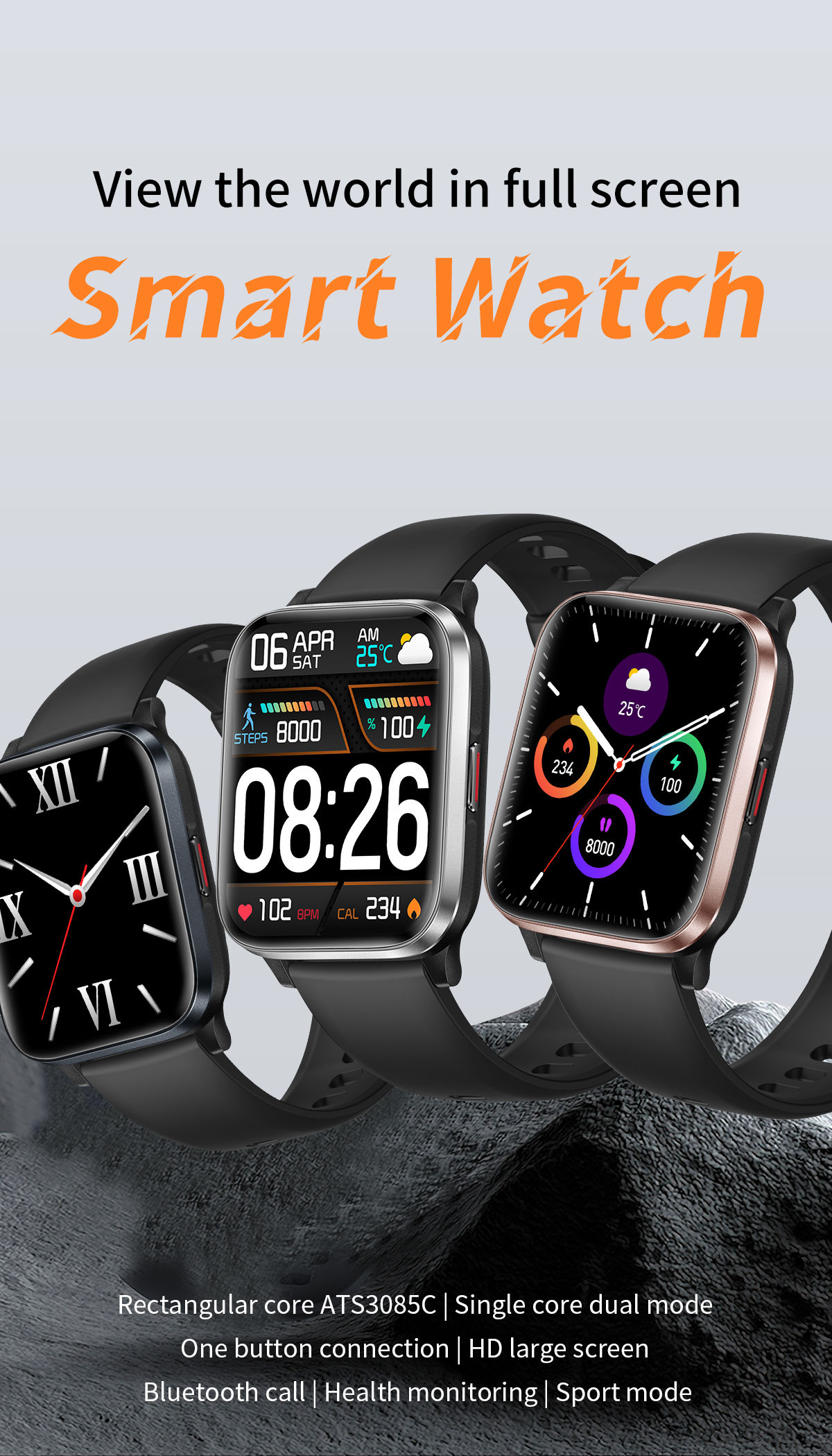 Buy Wholesale China Smartwatch Popular Hd Large Screen Sports Bracelet ...