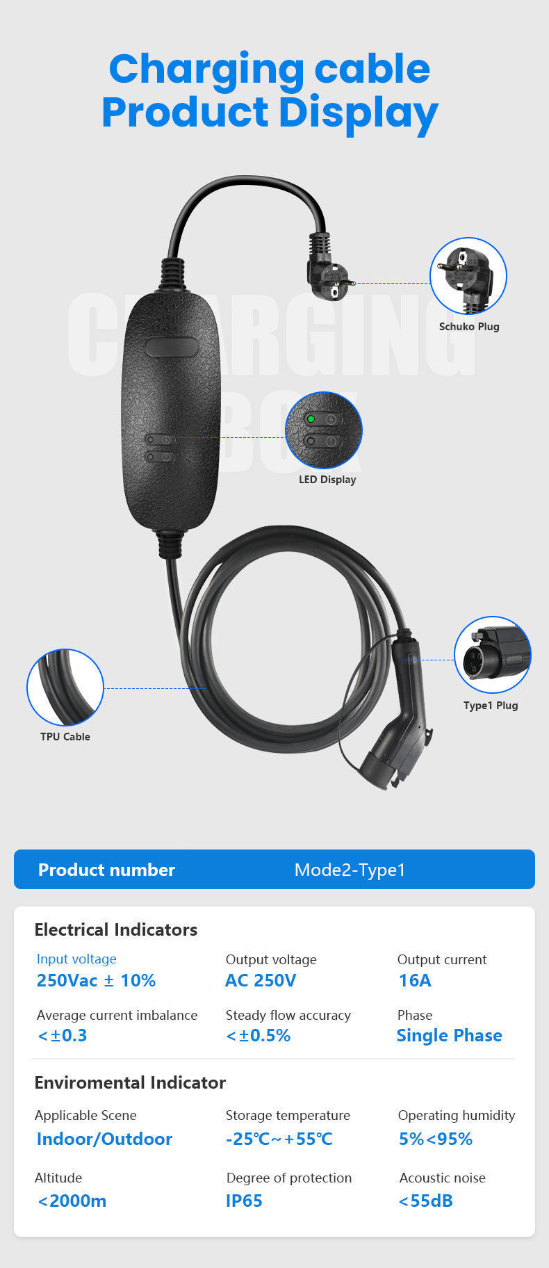Buy Wholesale China Mode2-type1 J1772 16 Amp Level 2 Ev Charger Fixed ...