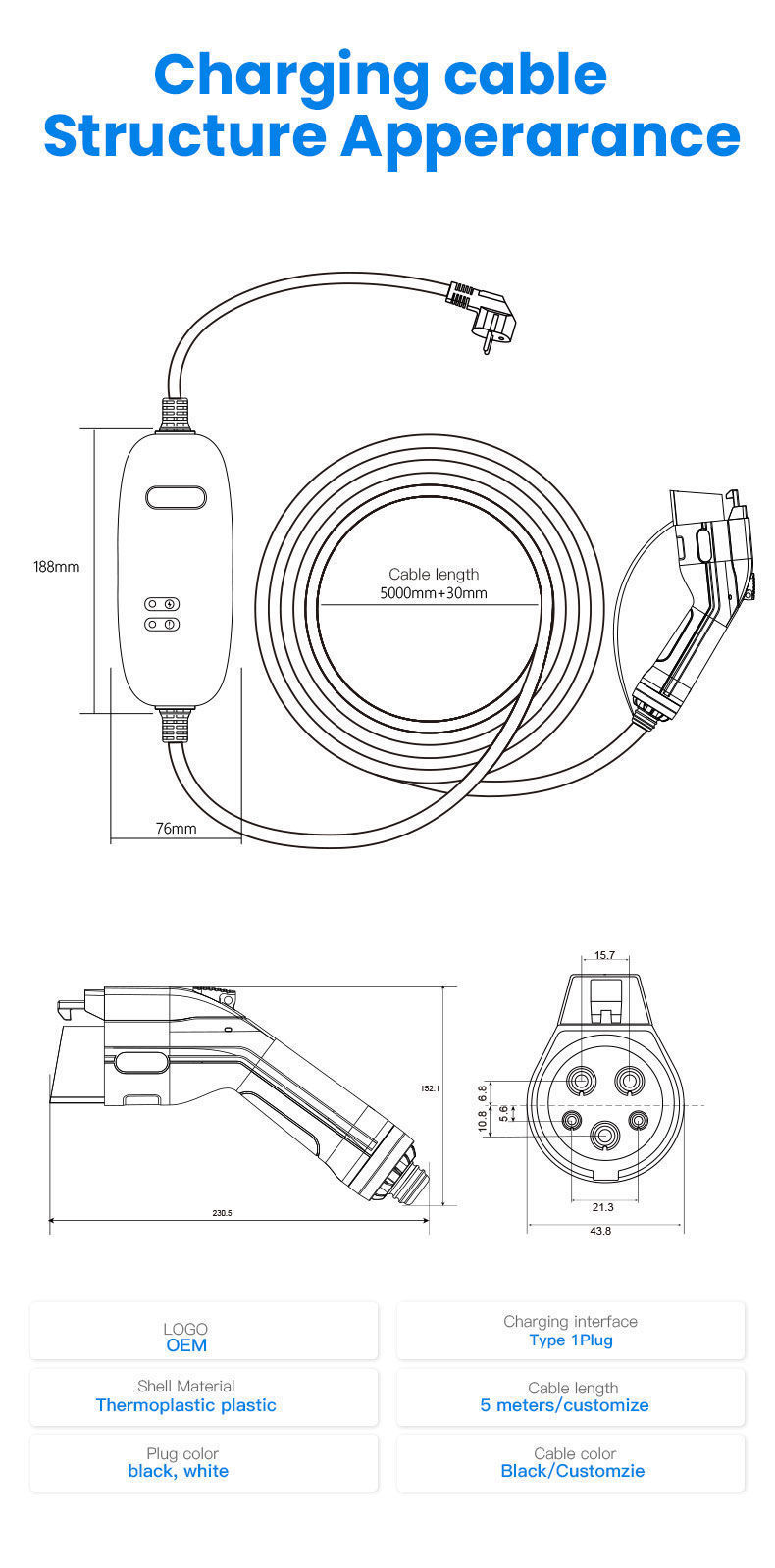 Wholesale Electric Car 3.5kw 16a 32a Ev Charging Station Portable Ev ...