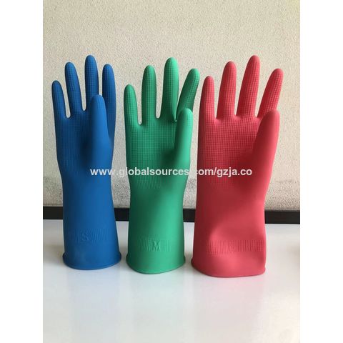 Xingli China Manufacturer Latex Gloves With Cotton Lined For Household Dishwashing Usage Rubber Gloves Price For Dry And Wet Usage Buy China Wholesale Latex Gloves 0.45 Globalsources
