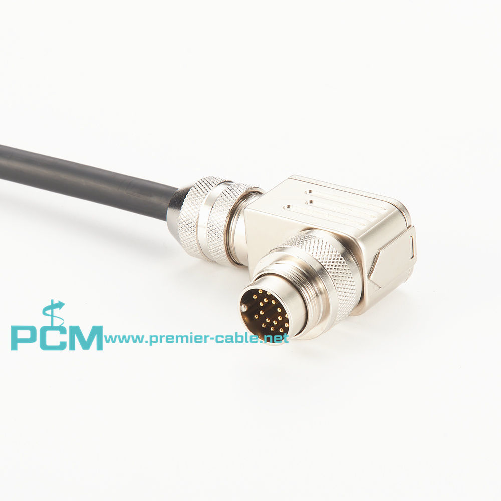 M16 Cable Connector Contact 19 Field Assembly Type Right Angled Ip67 $6 ...
