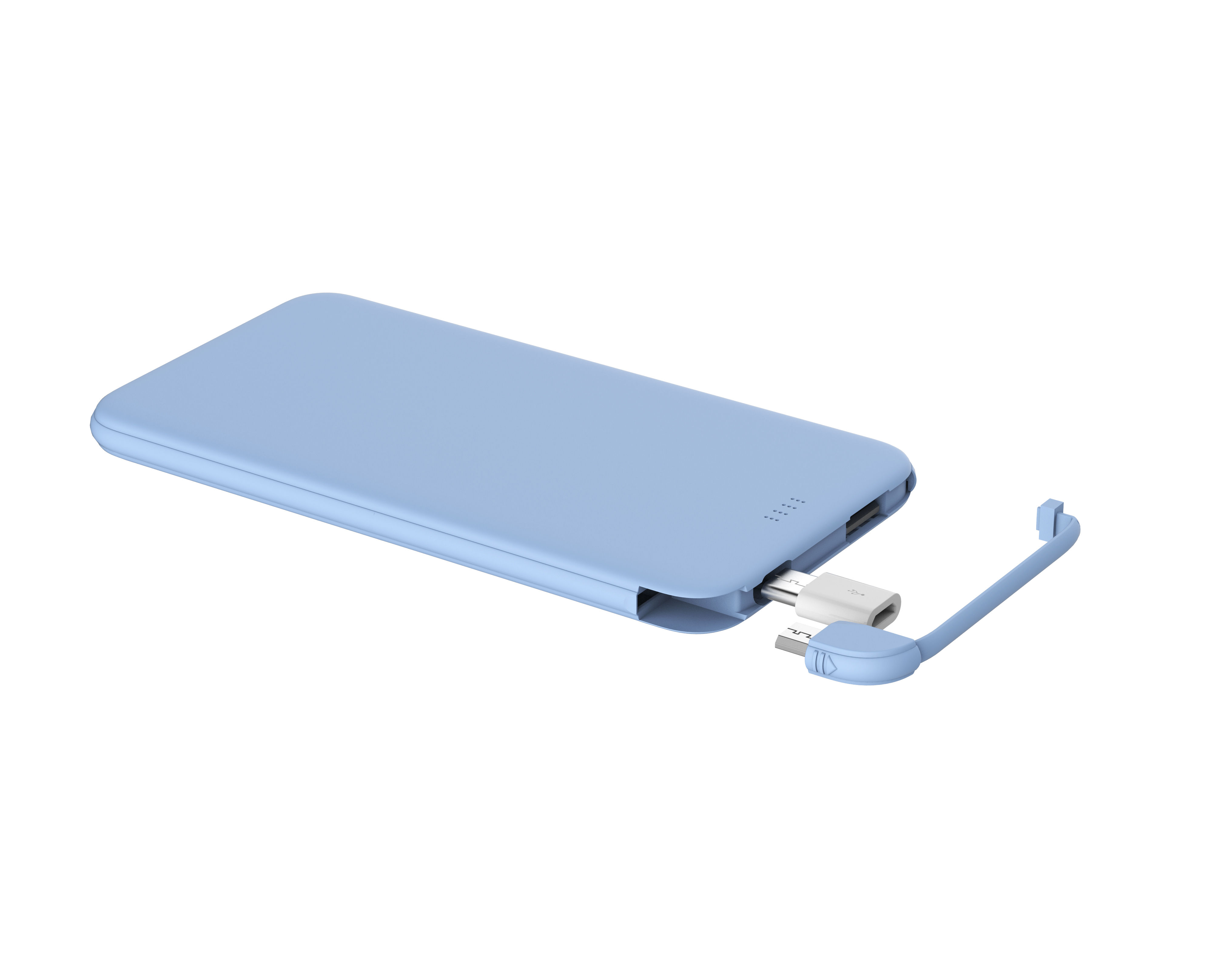 5000mah Power Bank Ultra Thin Built In Cables Portable Ultra Slim Power ...