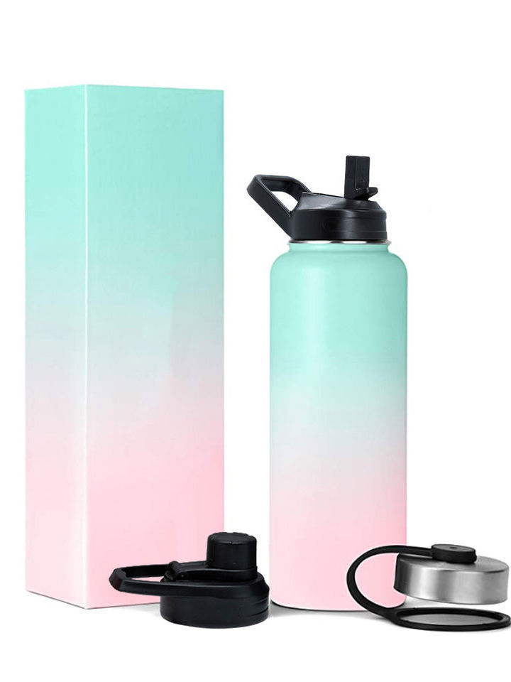 Stainless Steel Bottle Aqua Flask Double Wall Thermos Insulated Drink ...