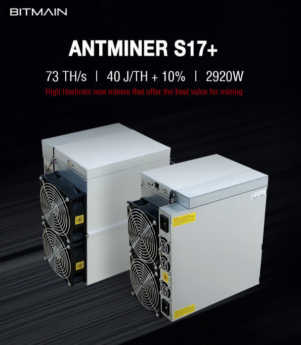 Used Antminer S17+ 76th Bitcoin Btc Asic Miner 2800w Bitmain S17 ...