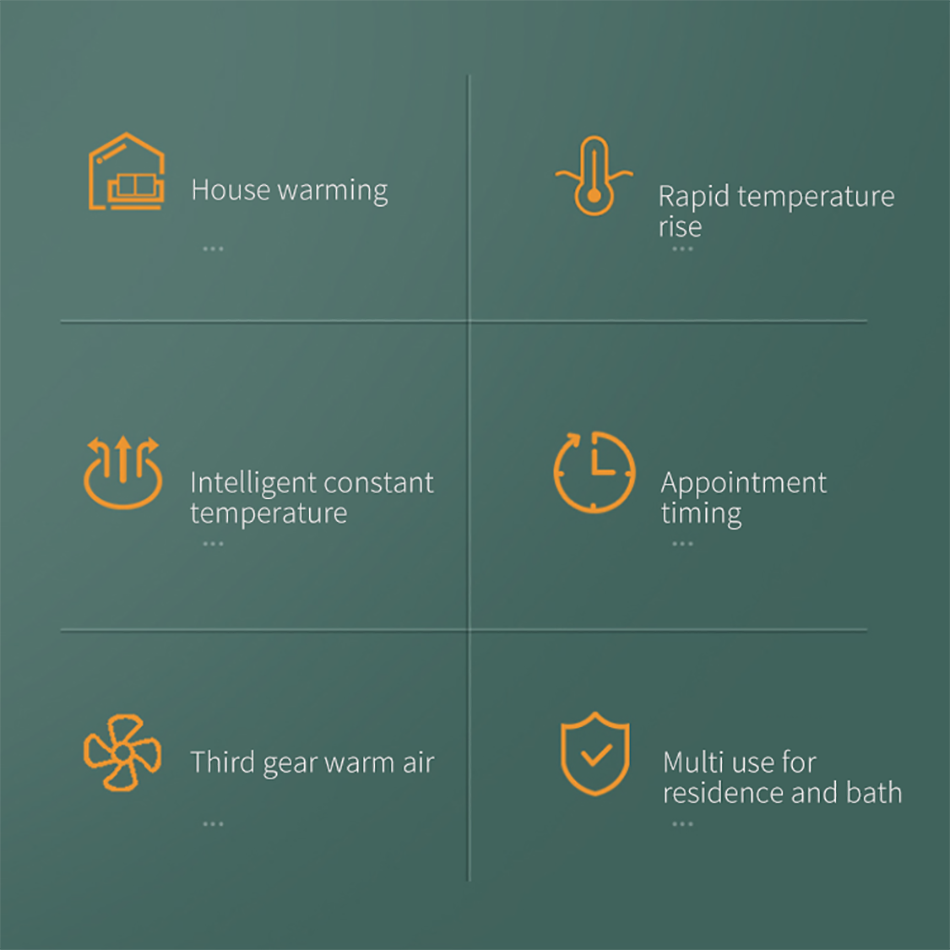 Remote Control 2kw Portable Home Low Energy Electric Heater Quiet ...