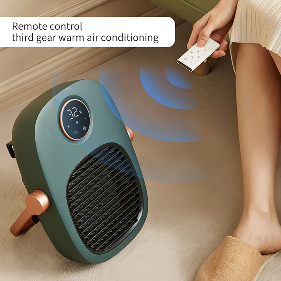 Remote Control 2kw Portable Home Low Energy Electric Heater Quiet ...