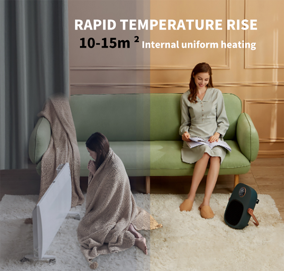 Remote Control 2kw Portable Home Low Energy Electric Heater Quiet ...