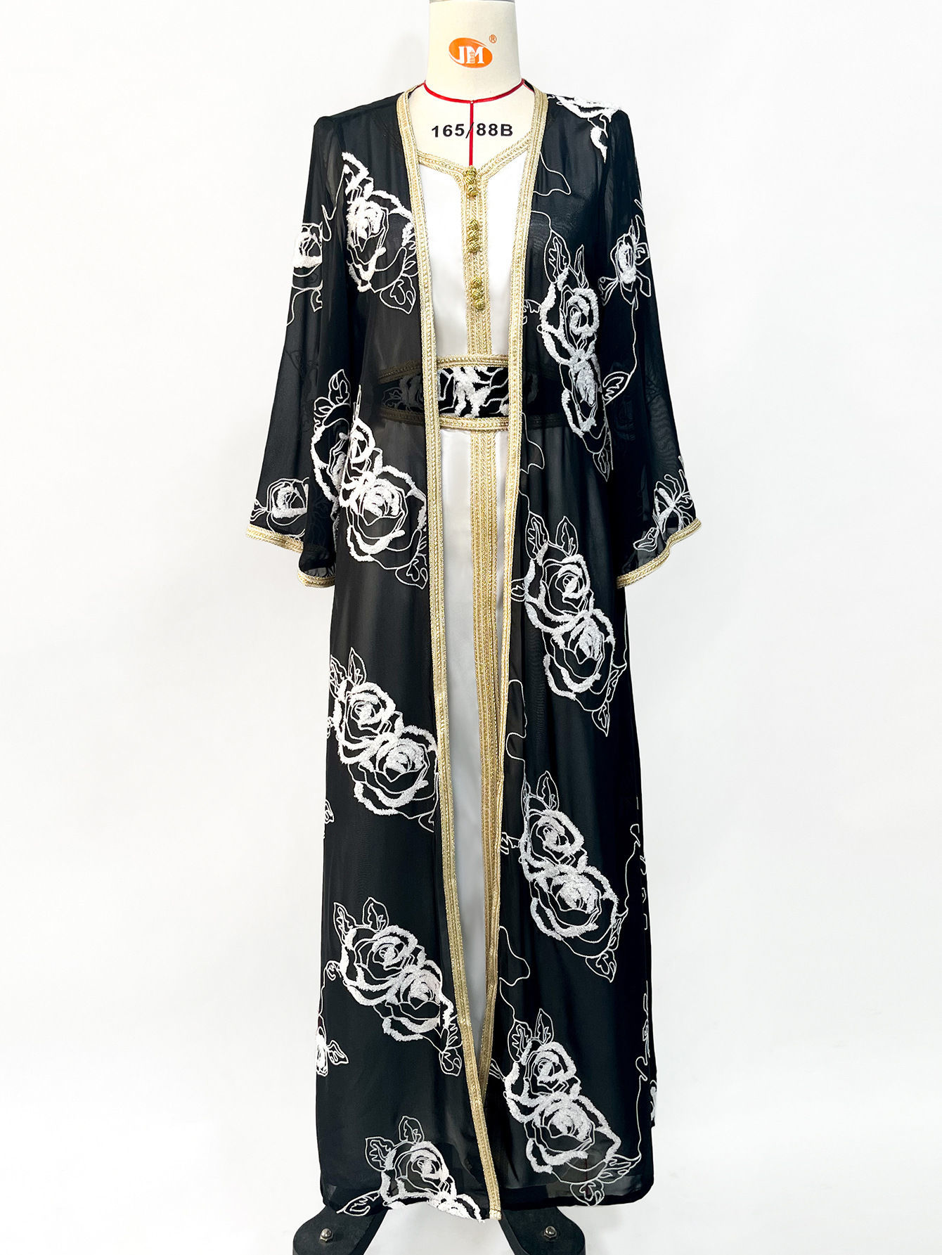 Buy Wholesale China Moroccan Muslim Abaya Women Floral Print Long Maxi ...