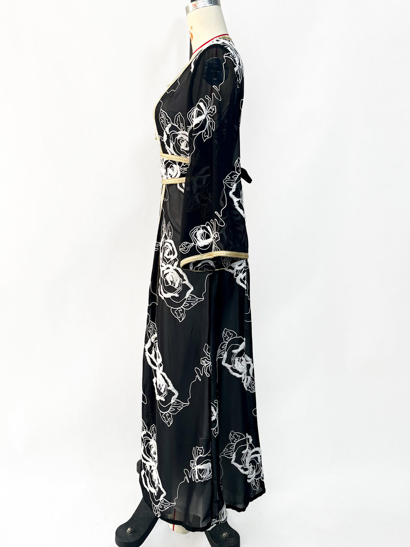 Buy Wholesale China Moroccan Muslim Abaya Women Floral Print Long Maxi ...