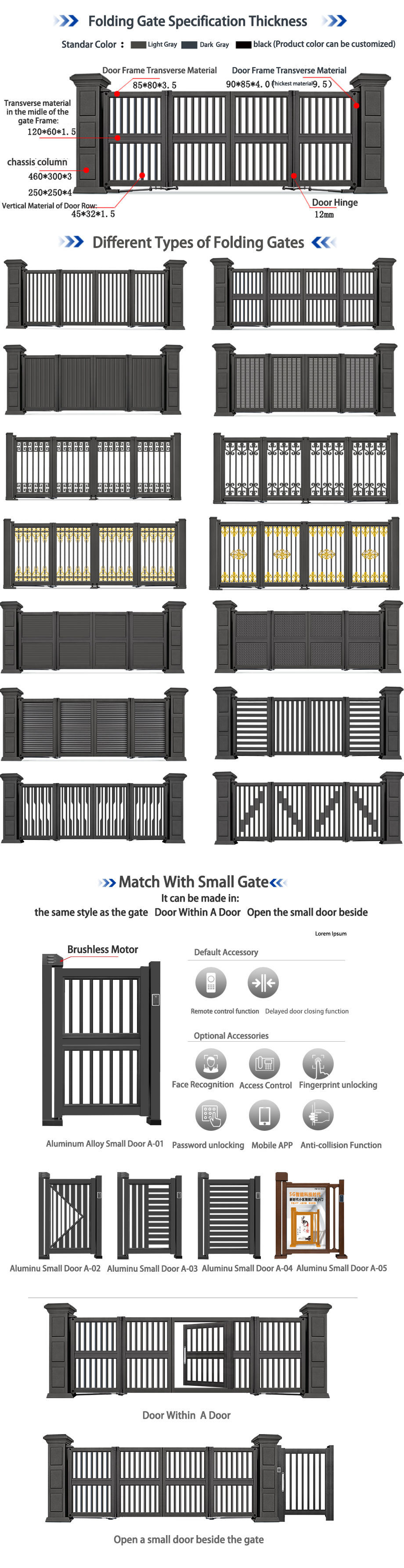 Buy China Wholesale Automatic Metal Sliding Folding Driveway Fence Gate ...