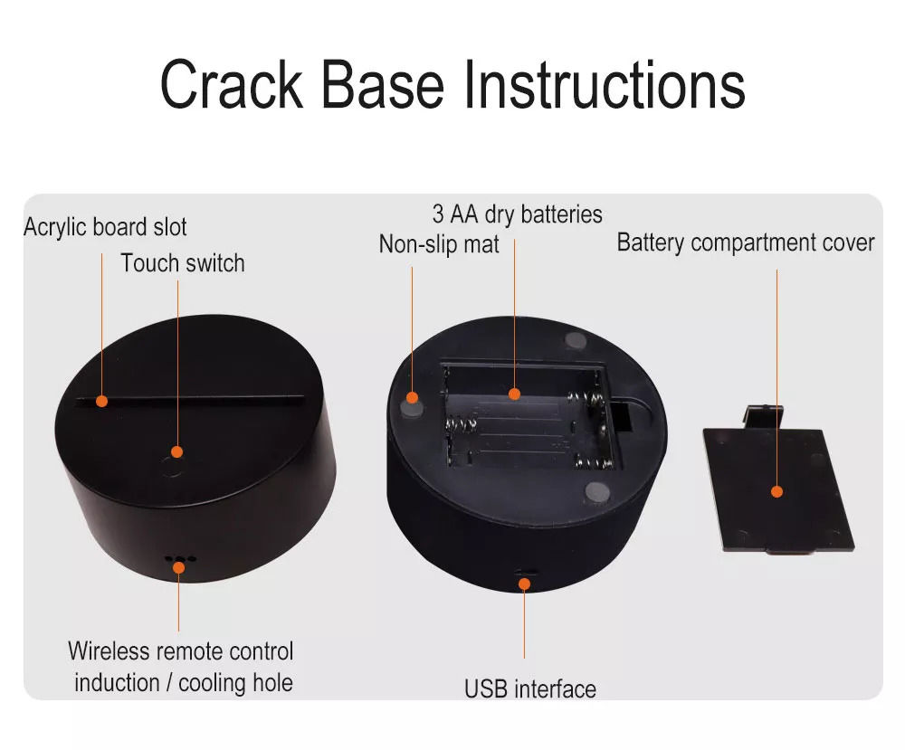 Message Board Night Light, 3d Effect Acrylic Decoration Led Illusion ...