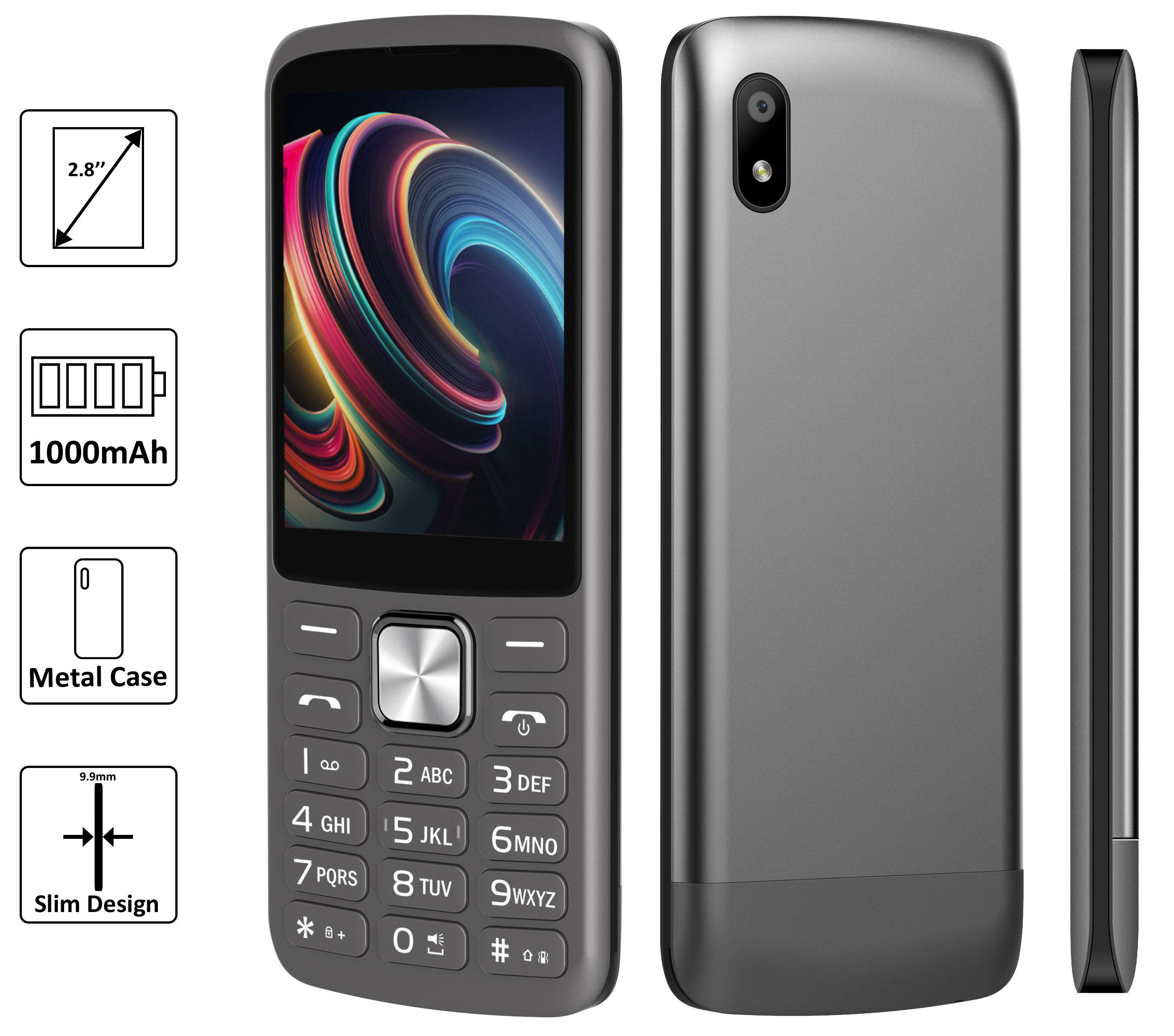 2.8'' Feature Phone, Super Slim Bar Phone With 9.9mm Thickness ...