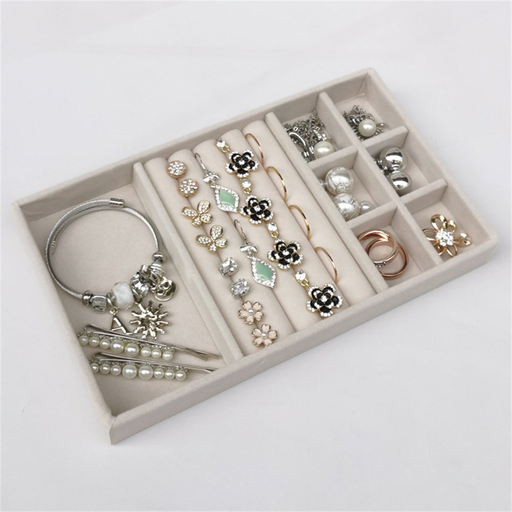 Wholesale Velvet Fabrics Jewelry Storage Display Trays Stackable ...