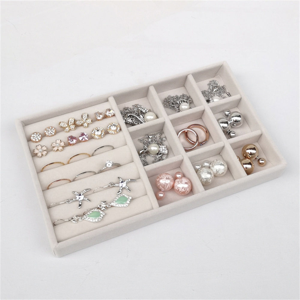 Wholesale Velvet Fabrics Jewelry Storage Display Trays Stackable ...