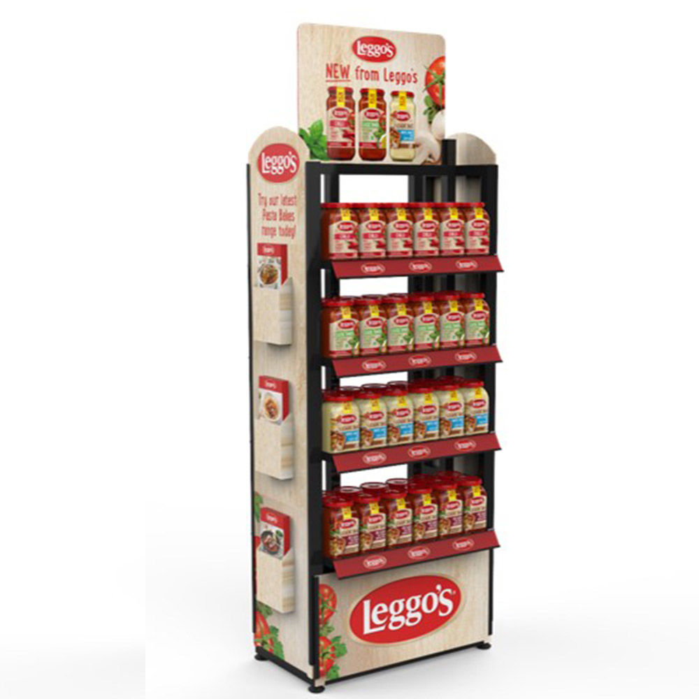 Oem Customize Pop Pos Pasta Sauce Food Display Rack Snack Display Stand ...