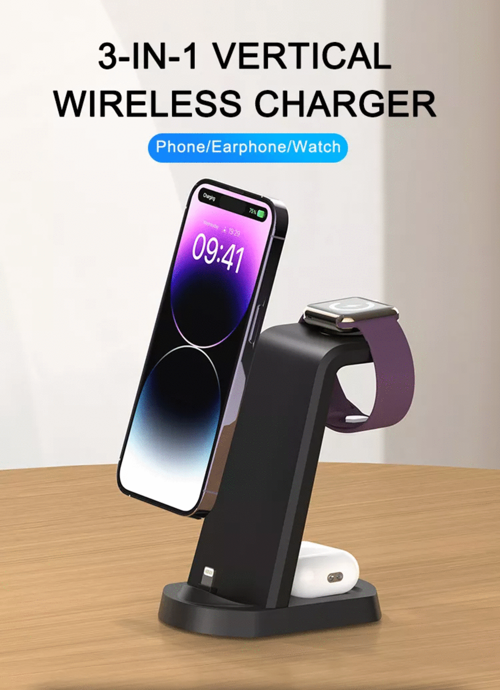 Buy Wholesale China High Quality 3 In1 Wireless Charging Station, 15w ...