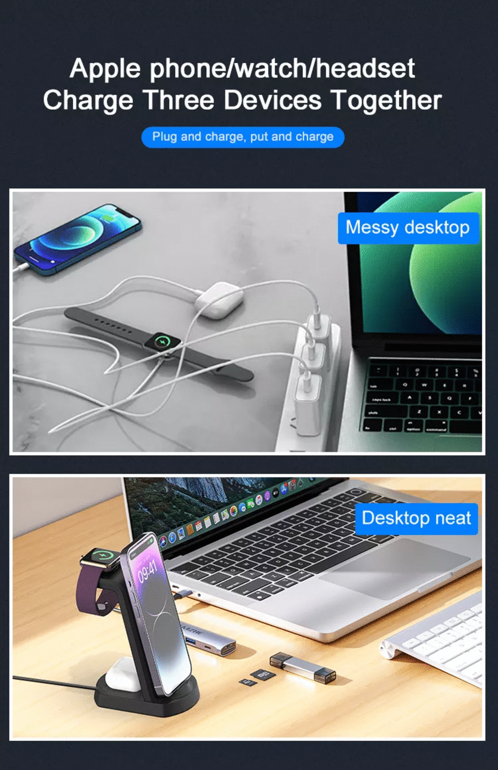 Buy Wholesale China High Quality 3 In1 Wireless Charging Station, 15w ...