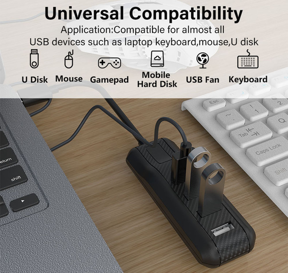 1 Set Micro Usb Otg 4 Port Hub Power Charging Adapter Cable For ...