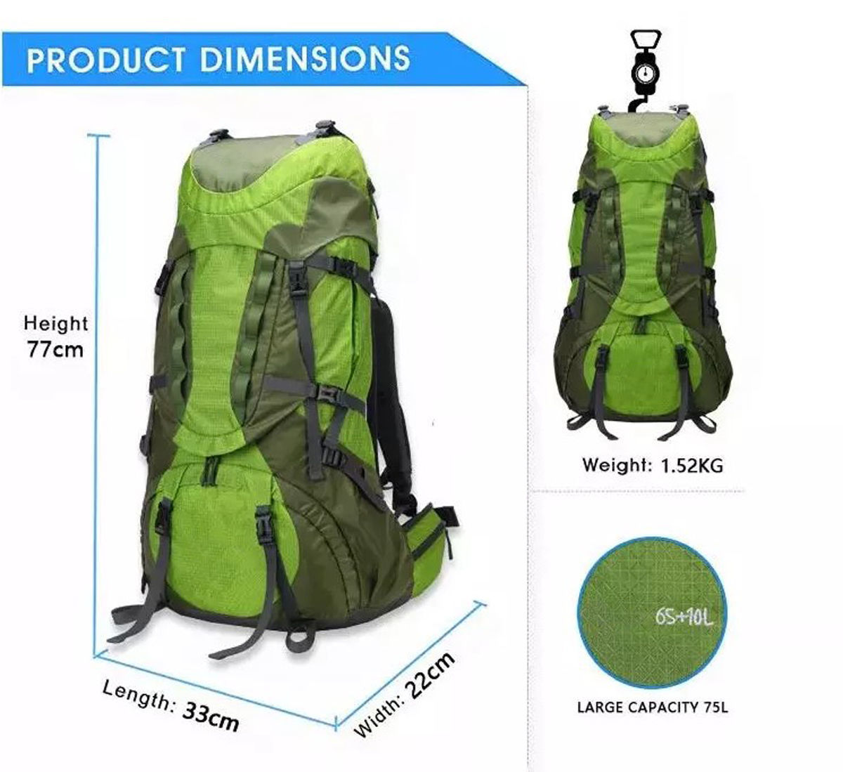 Buy Wholesale China Wholesaler Nylon Outdoor Travel Trekking Backpack ...