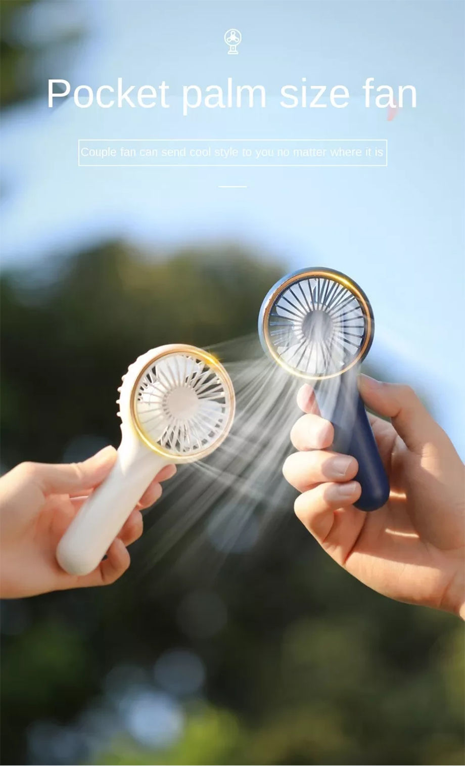 1200mah Portable Mini Hand Pocket Fan Small Usb Handheld Fan Odm Oem ...