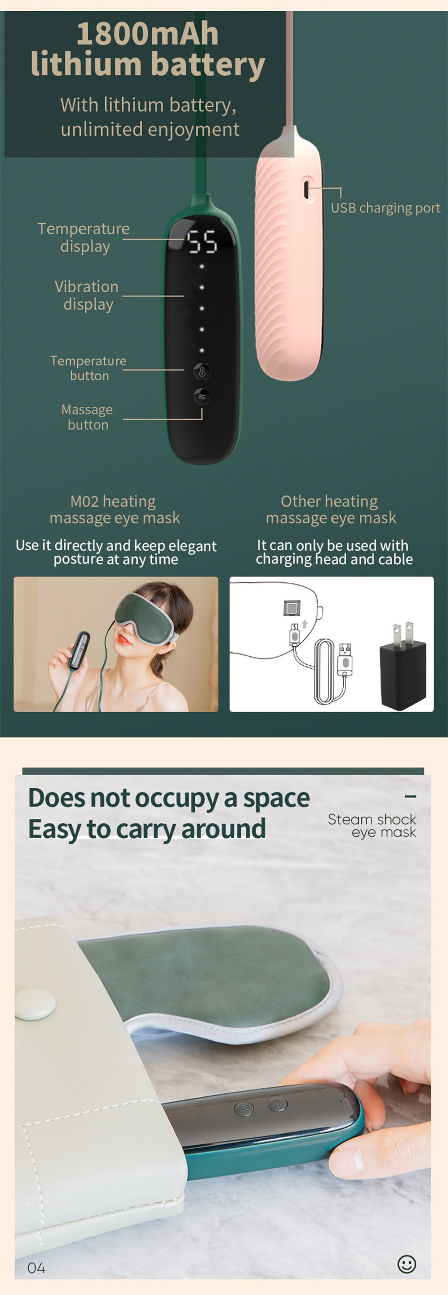 Buy Wholesale China Eye Massager Vibration With Heat Hot Cold ...