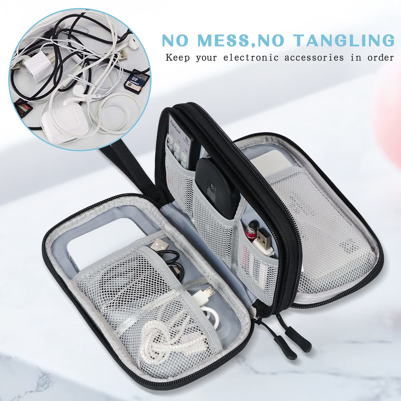 Electronic Organizer, Travel Cable Organizer Bag Pouch Electronic ...