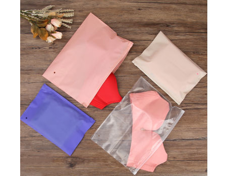 Buy Wholesale China Underwear Zipper Bag Pink Frosted Sealing Zipper ...