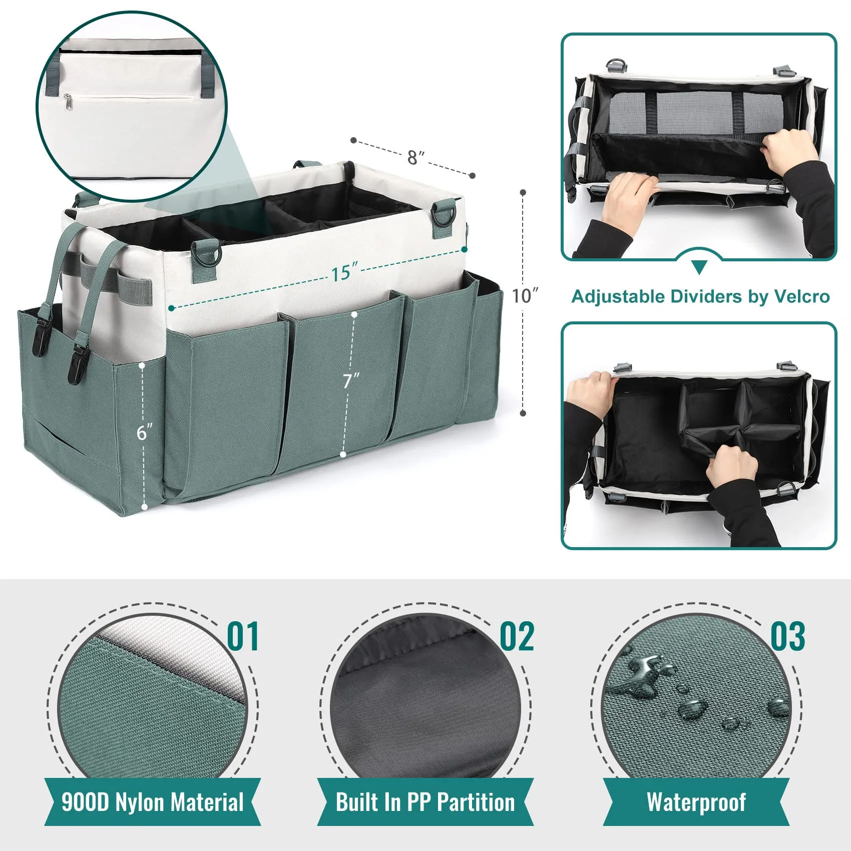 Durable Plumber Garden Tool Bag Canvas Tote Foldable Tool Kits Storage ...