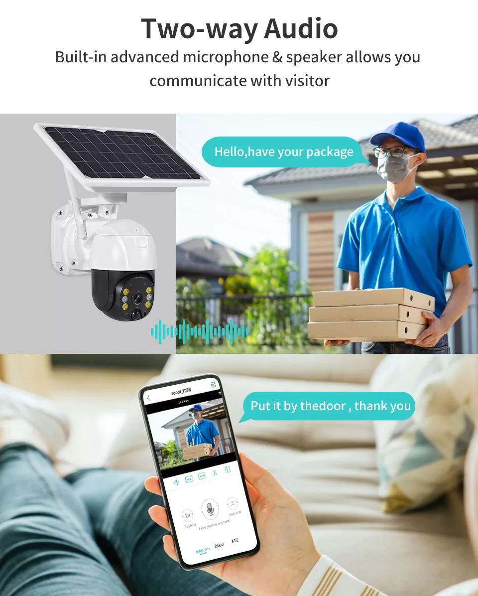 Ismart Outdoor Solar Cctv Powered Wifi Wireless 3g 5g 4g Ptz Camera ...