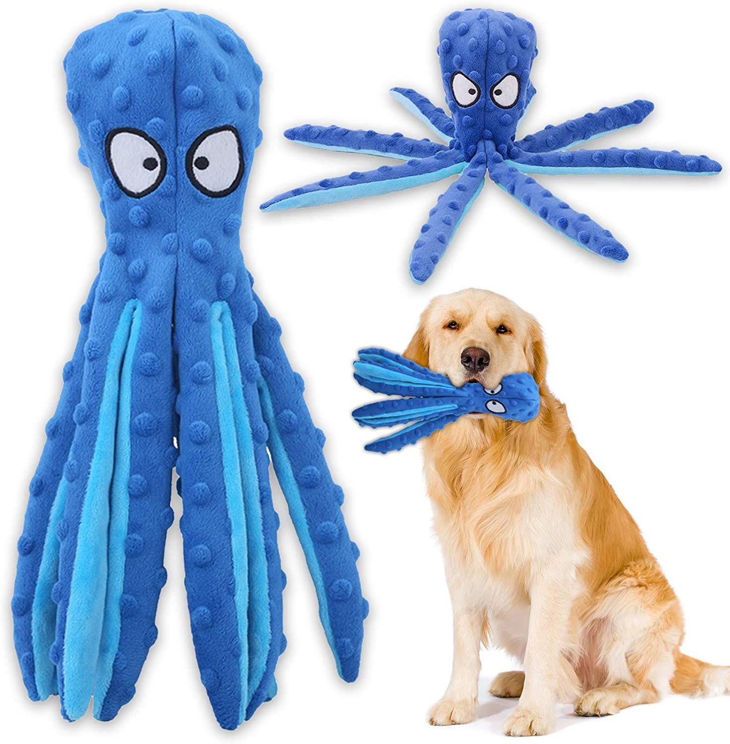 Buy Wholesale China Squeaky Dog Interactive Play Toy Octopus Dog Toy No ...