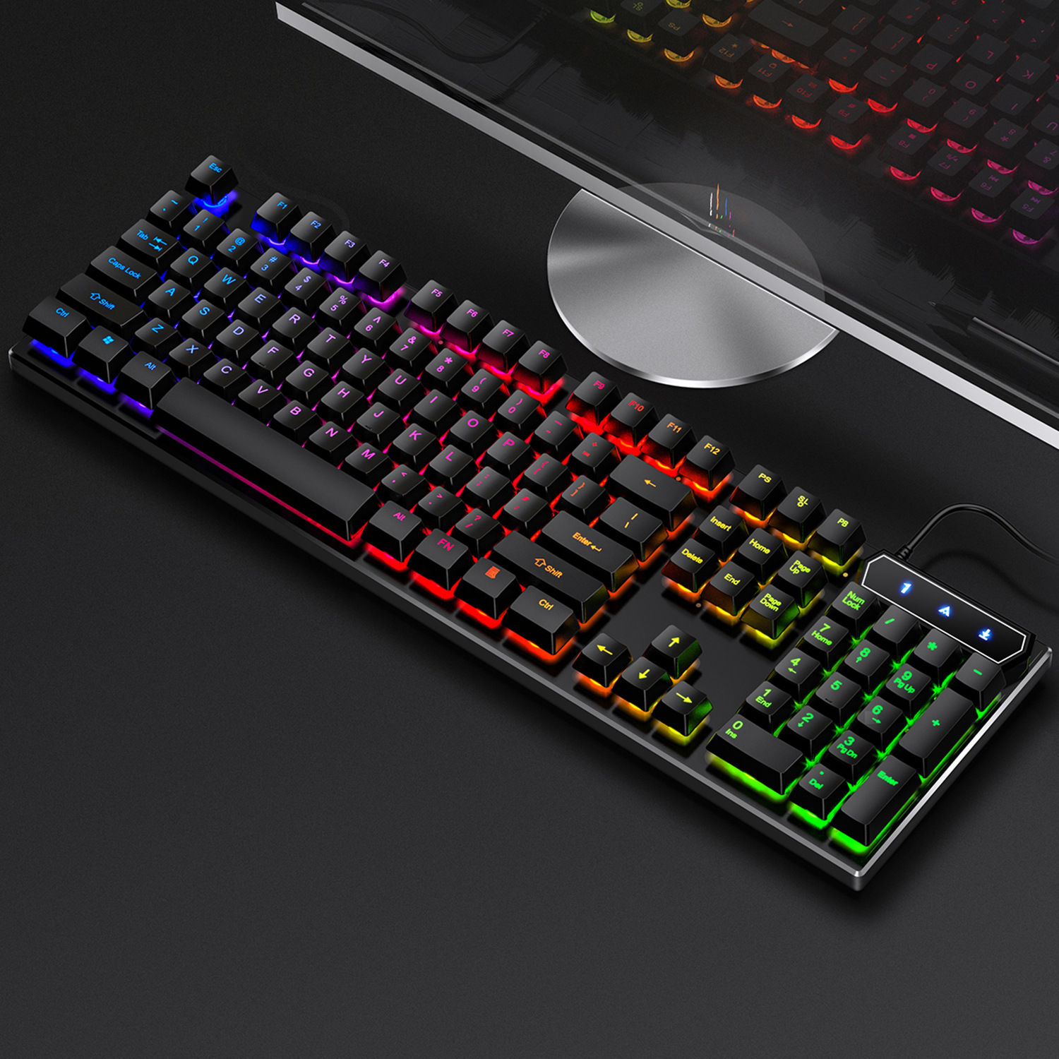 Buy Wholesale China K500 Gaming Wired Keyboard Color Mosaic Luminous ...